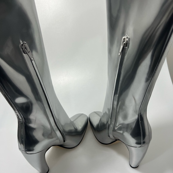 Bottega Veneta | Shoes | Bottega Veneta Metallic Leather Tall Canalazzo ...